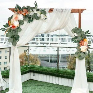 Accents | 2 Piece Terracotta Burnt Orange Willow Eucalyptus Champagne ...
